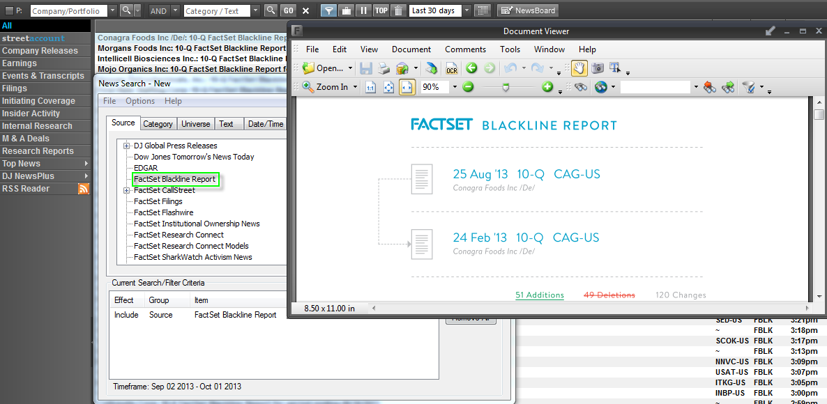 New streamlined design of FactSet Blackline Reports available in the ...